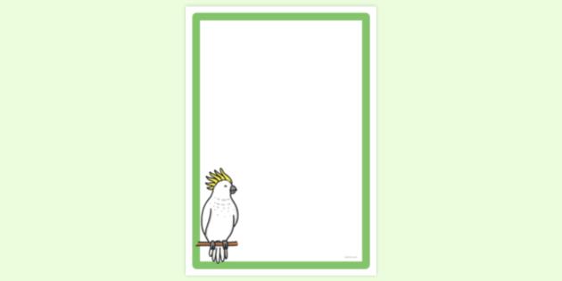 FREE! - Cockatoo Page Border | Page Borders | Twinkl