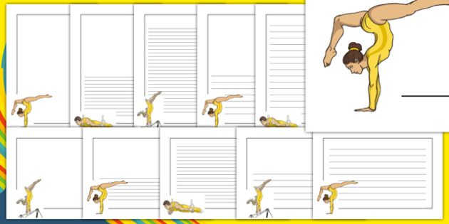 The Olympics Artistic Gymnastics Page Borders (teacher made)