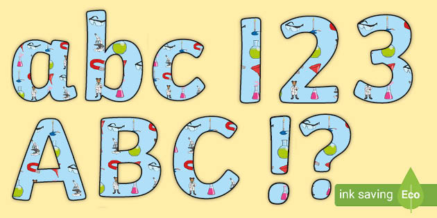 Science Themed Display Lettering (teacher made)