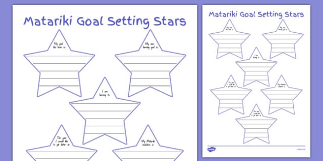 Matariki Goal Setting Stars (teacher made)
