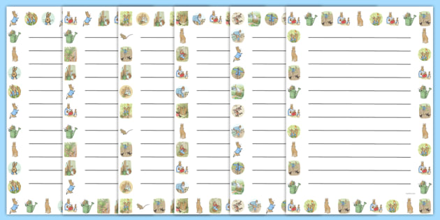The Tale of Peter Rabbit Page Borders (teacher made)