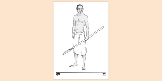 FREE! - Benin Man Colouring Sheet (teacher made)