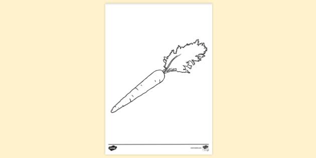 FREE! - Carrot Colouring Page | KS1 Colouring Sheets | Twinkl