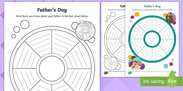 Father's Day Fact Wheel Worksheet - English (Teacher-Made)