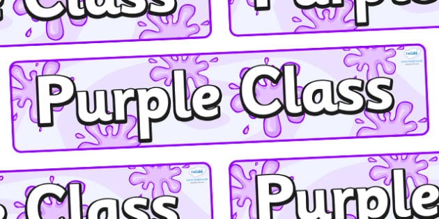 FREE! - Purple Themed Classroom Display Banner