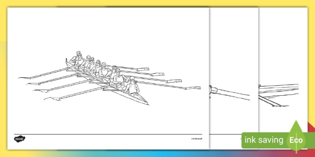 The Olympics Rowing Colouring Sheets (teacher made)