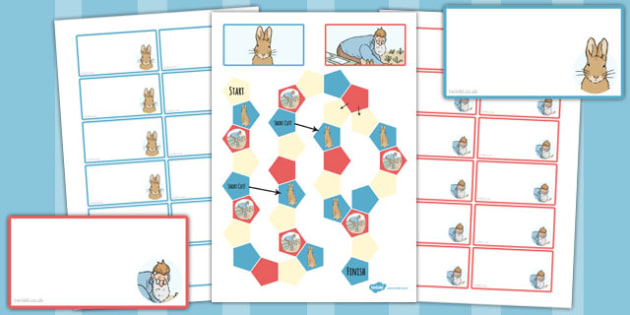 The Tale of Peter Rabbit Themed Editable Board Game - peter rabbit