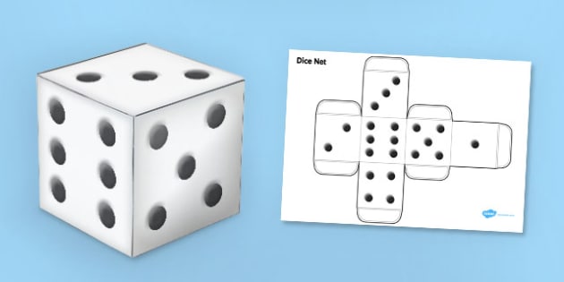 Dice Nets - Dice, die, numeracy, counting, activity, giant dice
