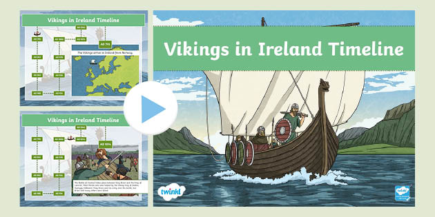 Vikings in Ireland Timeline PowerPoint Display