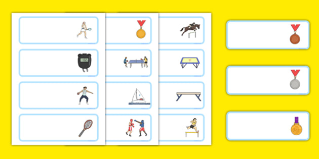 FREE! - The Olympics Editable Drawer Peg Name Labels