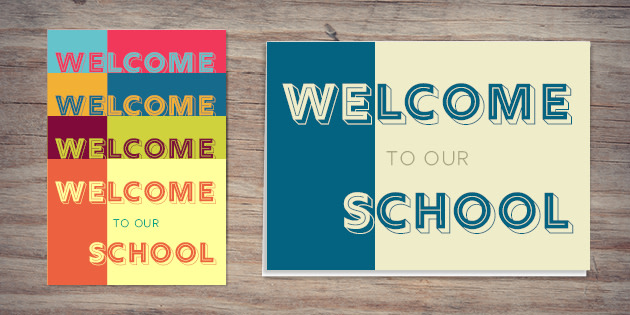 Welcome To Our School Card Pack | Twinkl Party