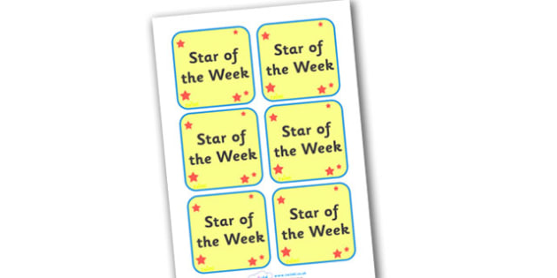 👉 Star of The Week Badges (teacher made)