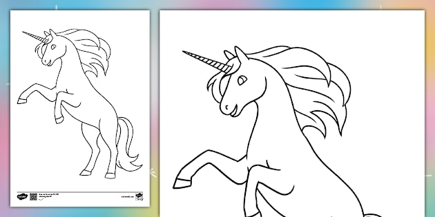 unicorn coloring pages for kids easy