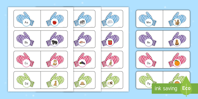 Winter Beginning Sounds Matching Cards (teacher made)