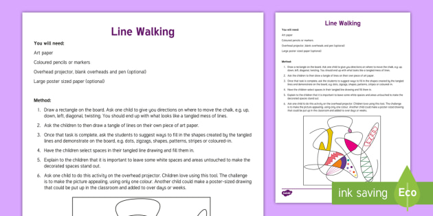 Line Walking Activity