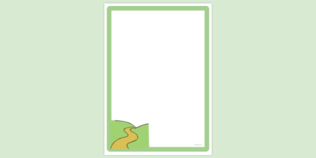 FREE! - Simple Blank Yellow Brick Road Page Border | Twinkl