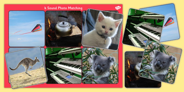 Letter k picture cards Sound Photo Matching Board and Cards