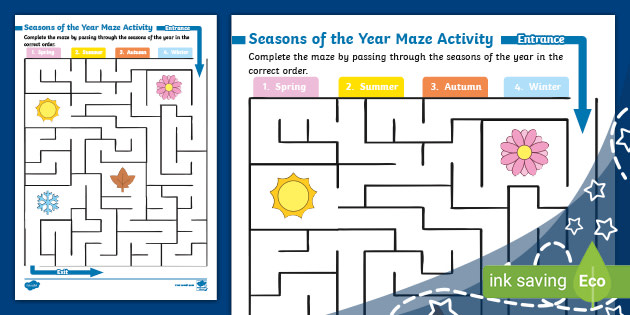 Seasons of the Year Maze (teacher made)
