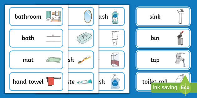 Bathroom Word Cards (teacher made)