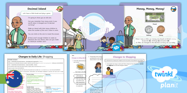 Year 1 HASS History Changes to Daily Life Shopping Lesson 4