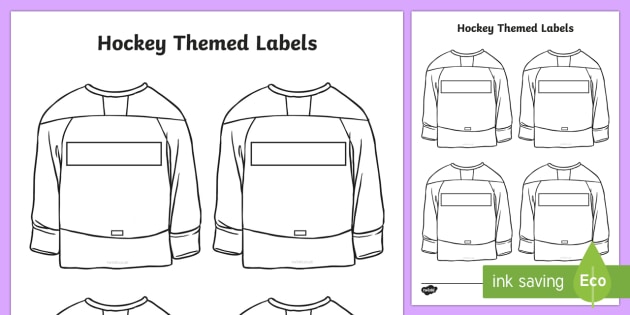 Our School Family Hockey Themed Signs and Labels