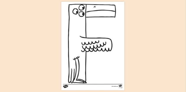 FREE! - F Colouring Page | Colouring Sheets (teacher made)