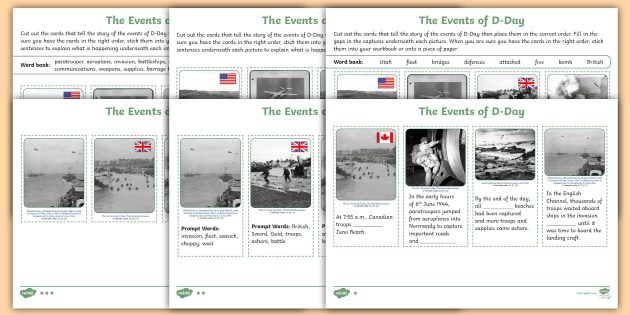 The Events of D-Day Ordering Activity (Teacher-Made)