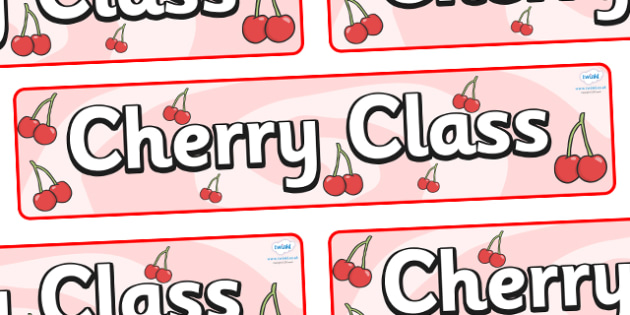 FREE! - Cherry Themed Classroom Display Banner