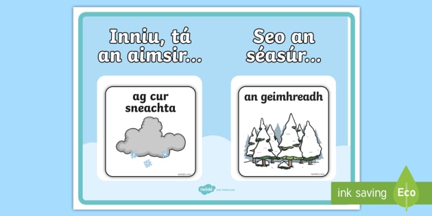 Póstaer Taispeána: An Aimsir agus na Séasúir