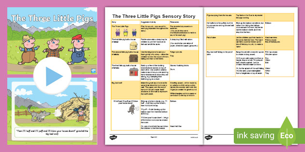 The Three Little Pigs Sensory Story (teacher made)