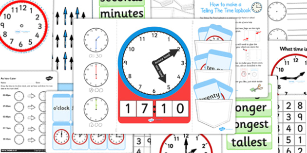 FREE! - Telling The Time Lapbook - Home Education Resources
