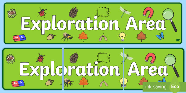 FREE! - 👉 Exploration Area Display Banner (teacher made)