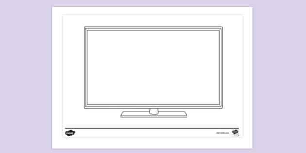 FREE! - Television Colouring Sheet | Colouring Sheets