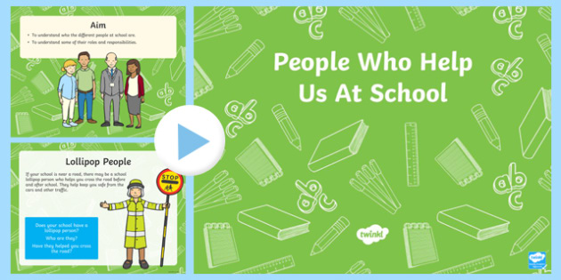 People Who Help Us At School Powerpoint