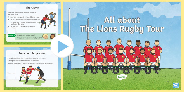 EYFS Lions Rugby Tour Information PowerPoint (teacher made)