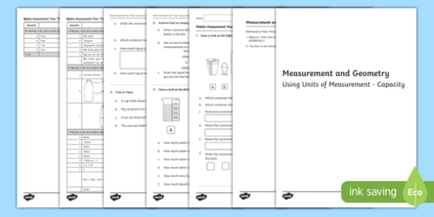 Year 3 Measurement and Geometry Capacity Assessment