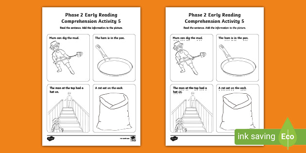 Phase 2 EYFS Reading Comprehension Activity 5 (teacher made)