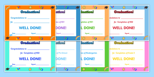 FREE! - Graduation Certificates - KS1 End of Year Graduation