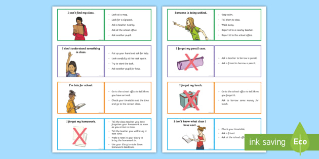 Lanyard-Sized Transition to Secondary Prompt Cards - transition, primary 7