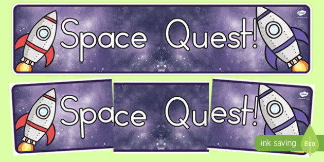 Space Quest Topic Display Banner (Teacher-Made)