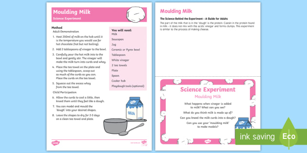 EYFS Moulding Milk Science Experiment and Prompt Card Pack