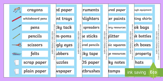 NZ Classroom Equipment Display Labels - New Zealand Back to