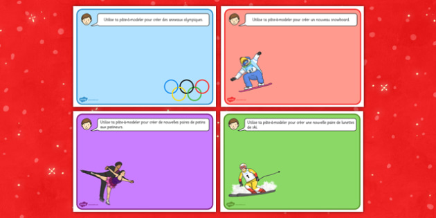 Set de pâte à modeler : Les jeux olympiques d'hiver