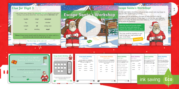 LKS2 English Escape Santa’s Workshop Game