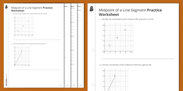 Midpoint Formula | Midpoint of a Line Activity Sheet