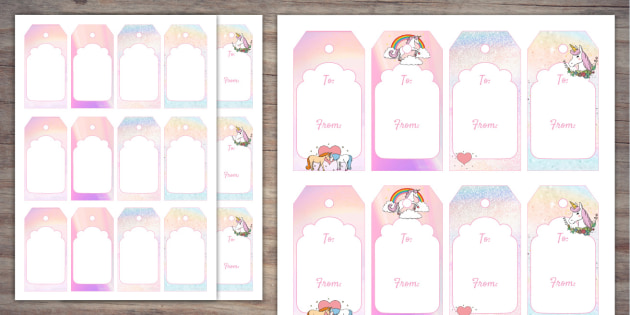 Unicorn Gift Tags | Twinkl Party (creat de profesori)