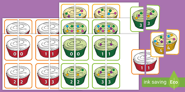 Cupcake Matching Game Doubles Activity (teacher made)