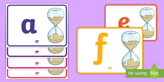 A-Z Alphabet on Egg Timers Display Posters - A-Z Alphabet on Egg Timers