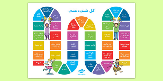 All About Me Board Game - Arabic
