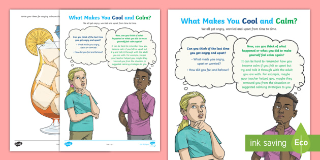 What Makes You Cool and Calm Worksheet (teacher made)